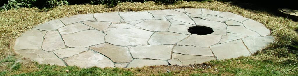 Irregular Full Color Bluestone Patio Example | Livingston Farm: Outdoor ...